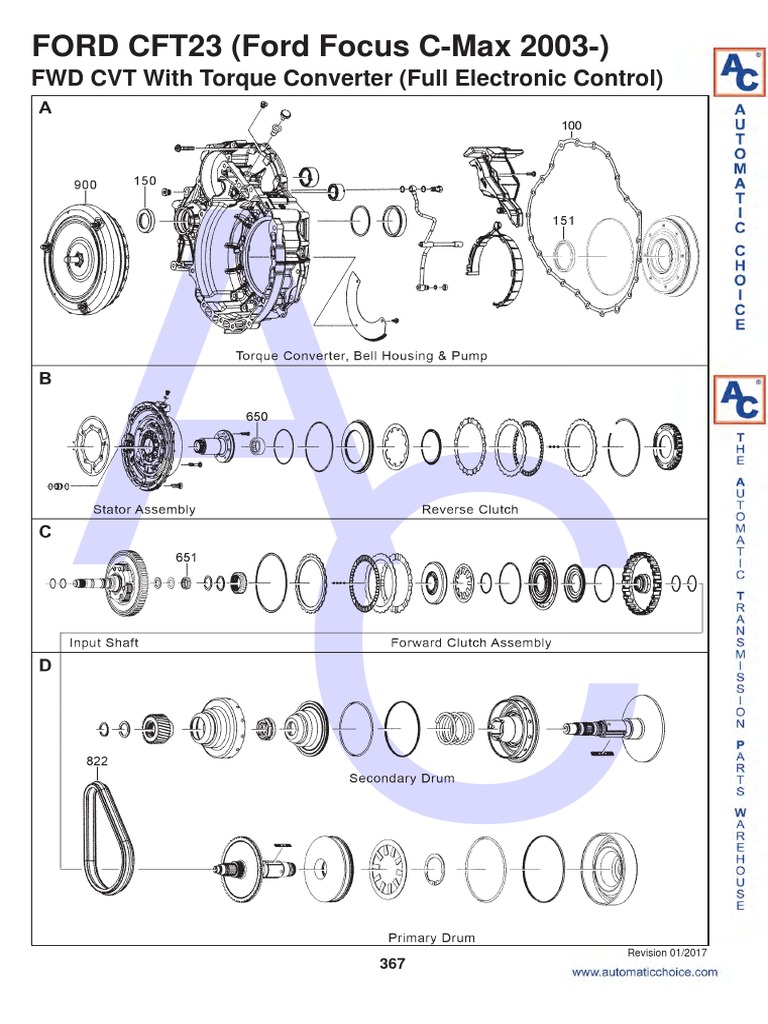 Ford CVT Transmission | PDF | Transmission (Mechanics) | Bearing ...