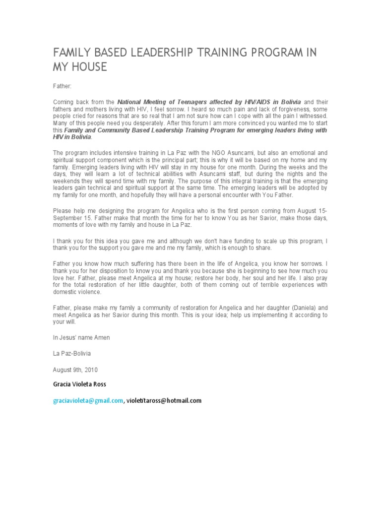 Family Training Program Prayer Journal 9 Aug 2010 | PDF | Wellness