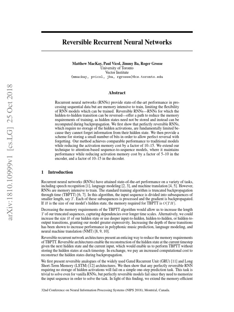 Rrnns Mckay 2018 | PDF | Artificial Neural Network | Cybernetics