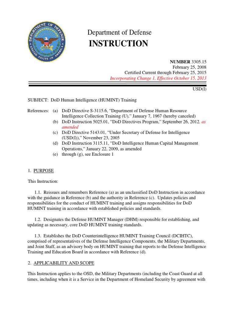 DoD Human Intelligence (HUMINT) Training | Defense Intelligence Agency ...