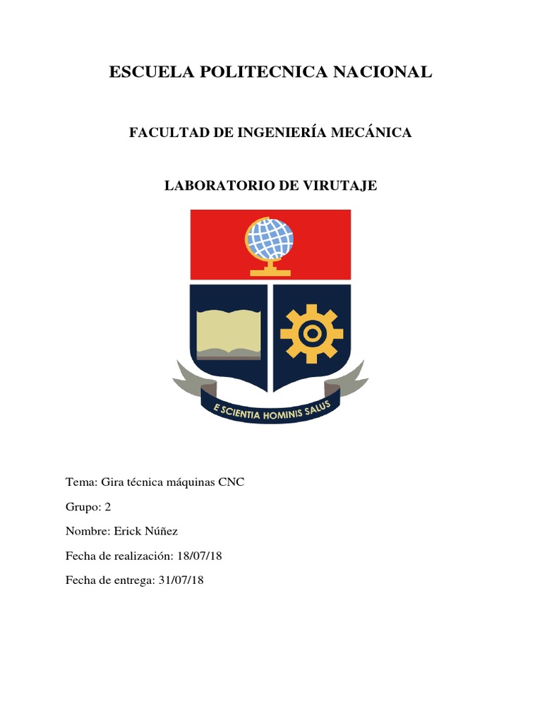 Informe CNC EPN | PDF | Control numerico | Mecanizado