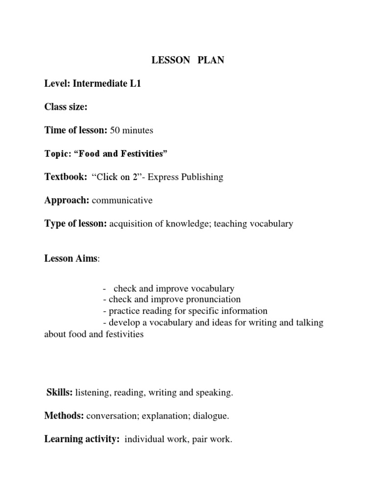 Lesson Plan 9th Grade | PDF | Lesson Plan | Vocabulary