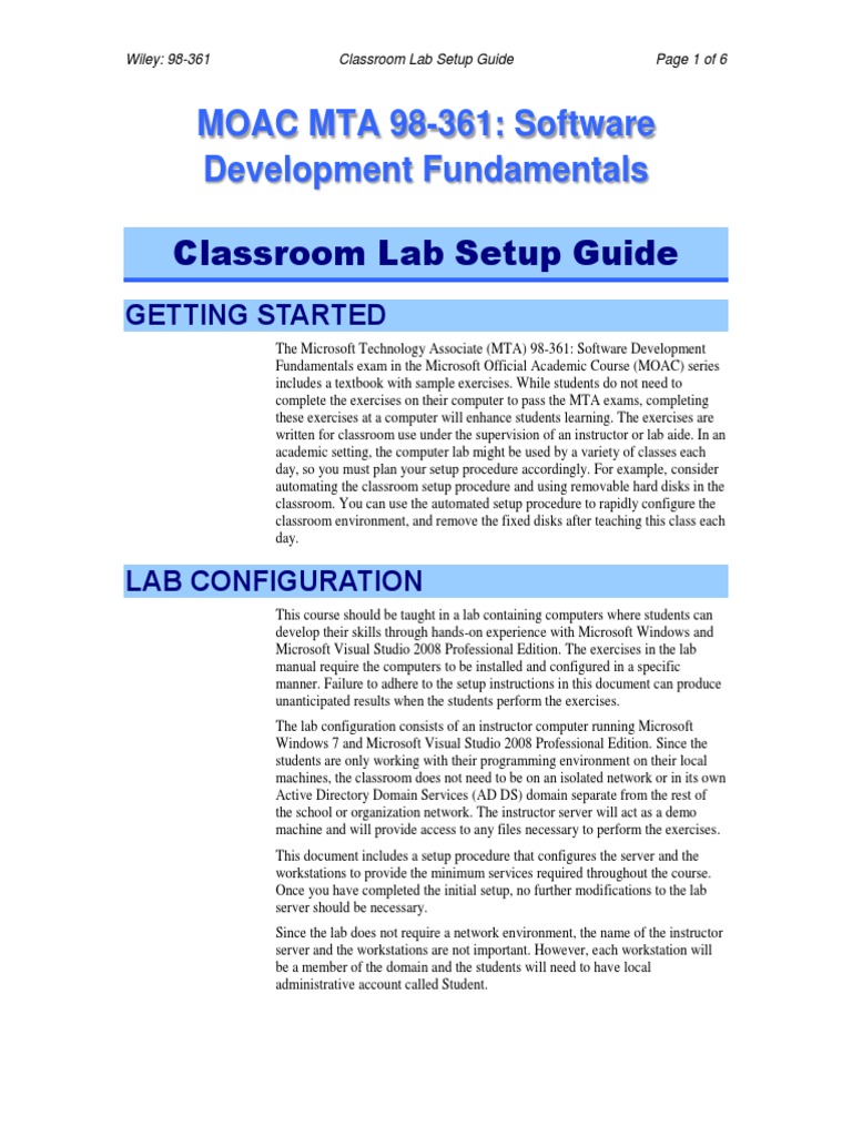Lab Setup Guides | PDF | Windows 7 | Microsoft Windows