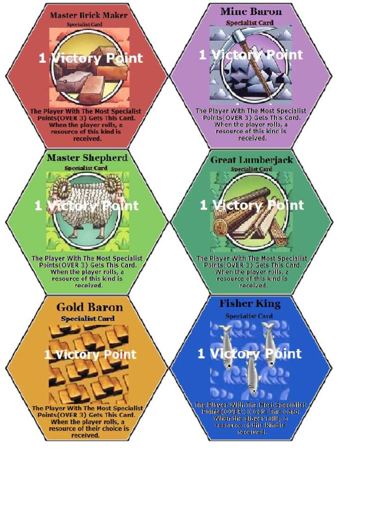 Hex Cards Catan Expansion PDF | PDF