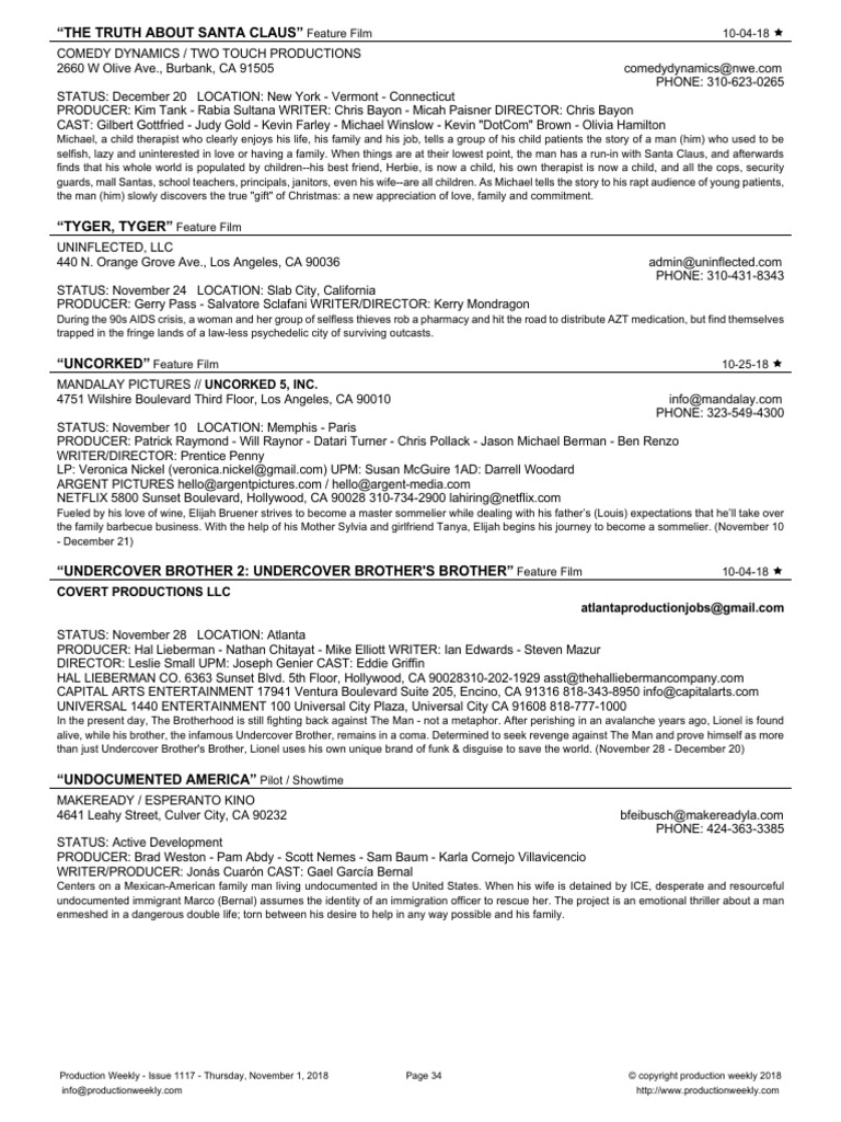 Production Weekly - Issue 1117 - Thursday, November 1, 2018 / 185 ...