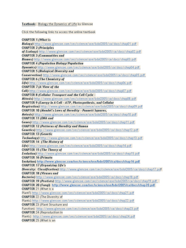 Biology Online Textbook | PDF | Biology | Cell (Biology)