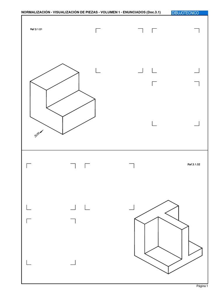 Ejercicios de Vistas - Dibujo Técnico | PDF