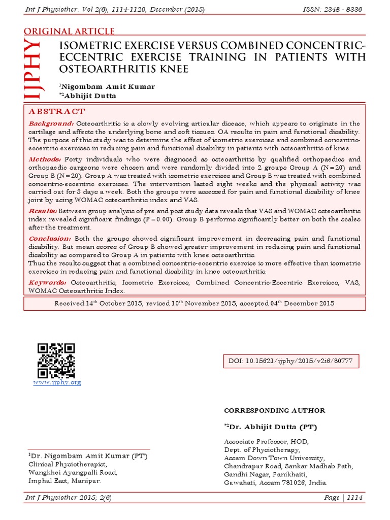 3-6 - Isometric Exercise Versus Combined Concentric Eccentric Exercise ...