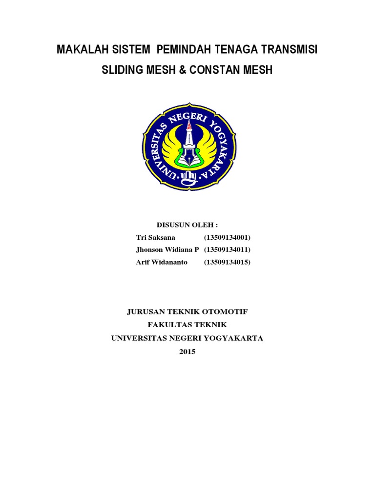 Transmisi Sliding Mesh dan Constant Mesh | PDF