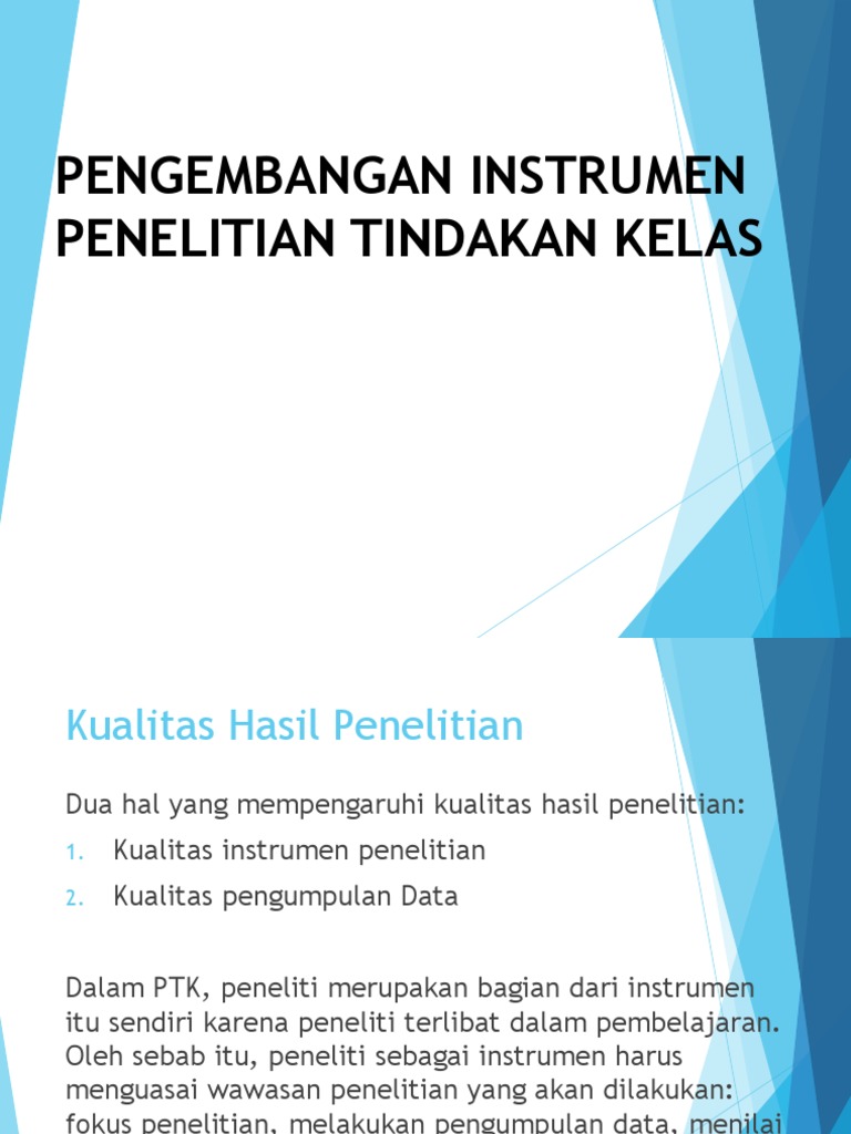 Pengembangan Instrumen PTK | PDF