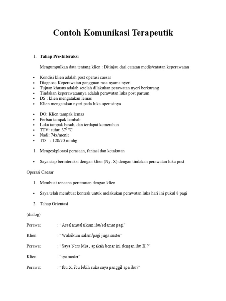 Contoh Dialog Komunikasi | PDF