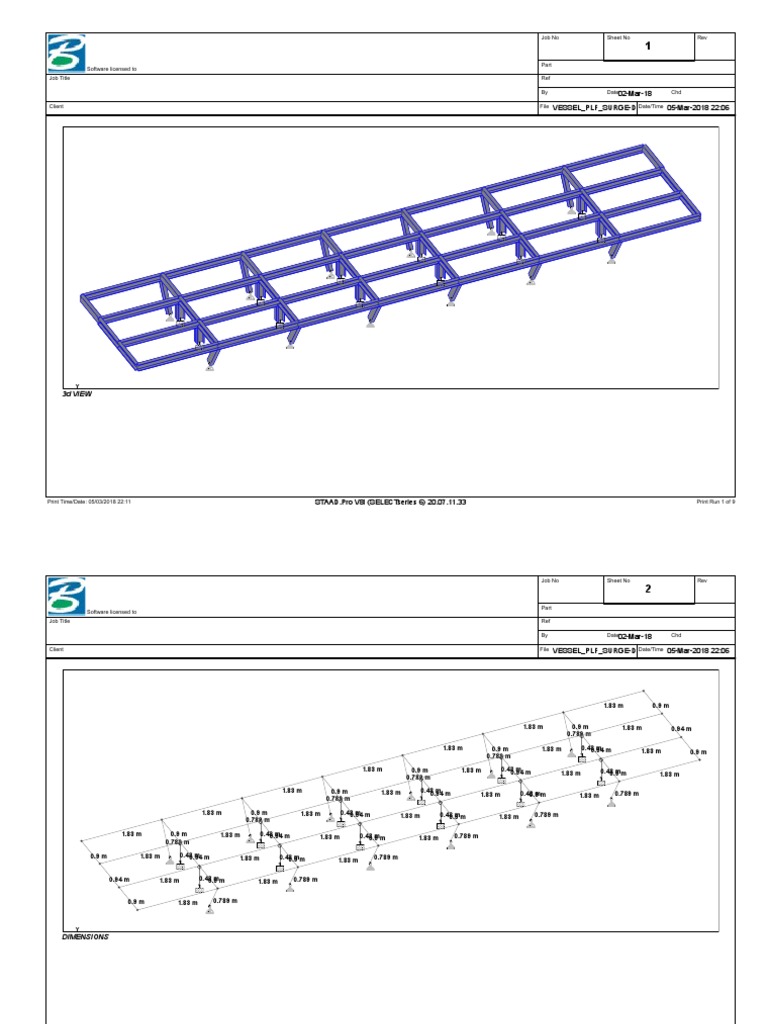 STAAD.Pro Surge Drum Load Analysis | PDF | Software | Media Technology