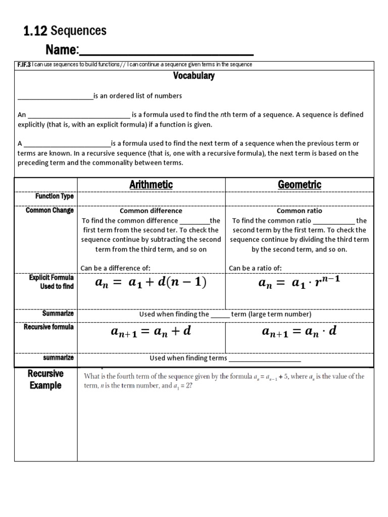 Understanding Sequences and Formulas | PDF