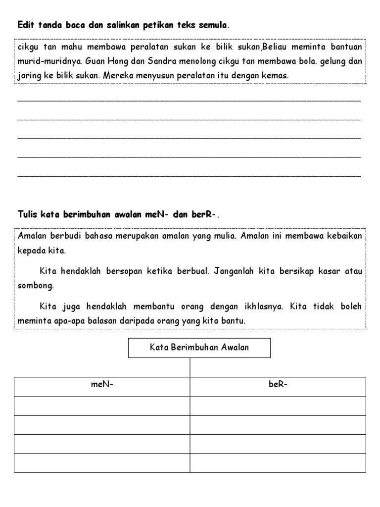 Unit 18 Edit Tanda Baca Dan Salinkan Petikan Teks Semula | PDF