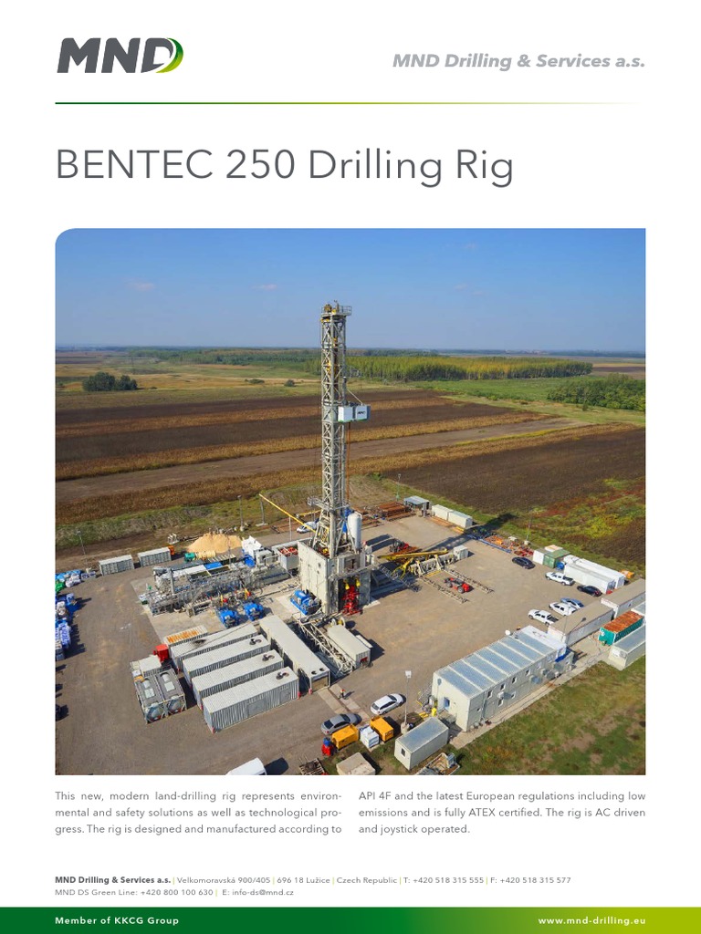 03 Drilling Rig BENTEC 250 | PDF | Drilling Rig | Machines