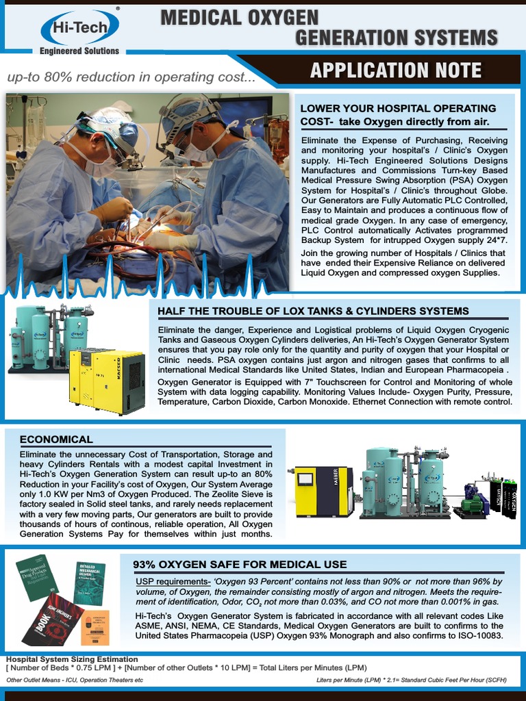 Medical Oxygen Generator Flyer | PDF | Oxygen | Electric Generator
