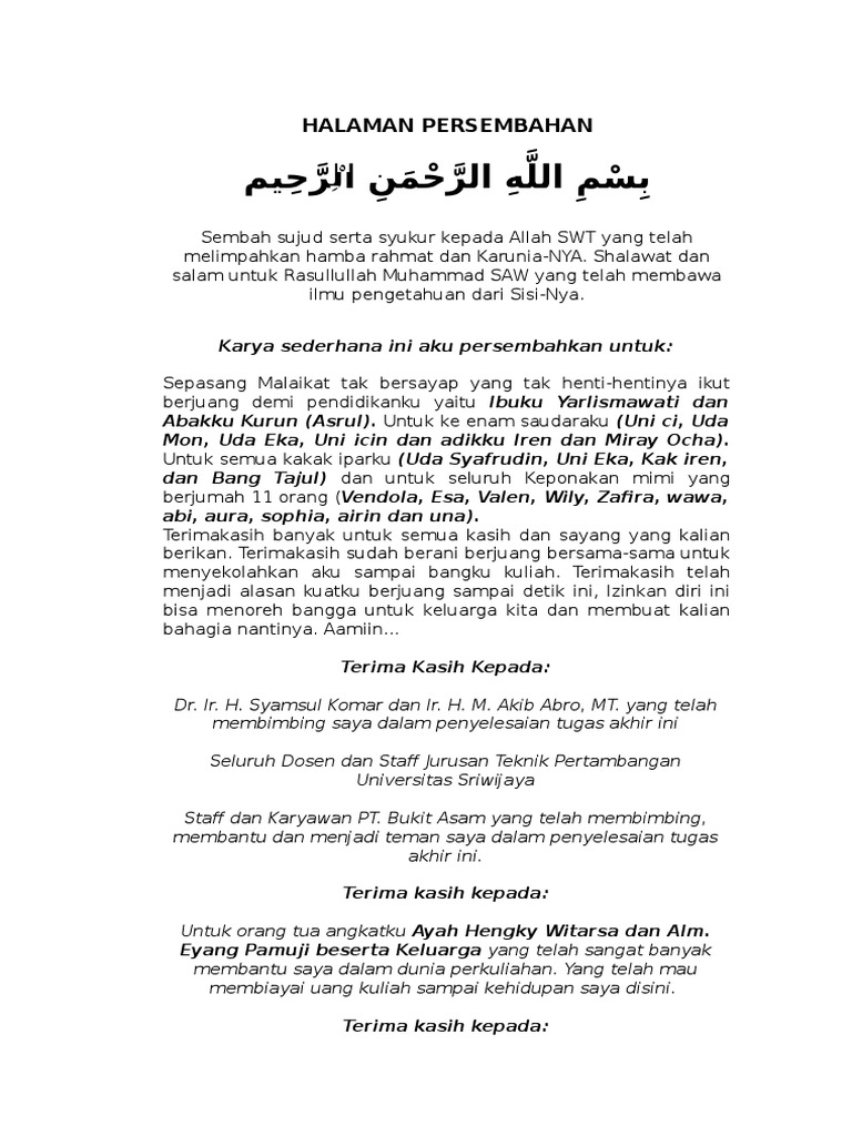 6 Halaman Persembahan | PDF