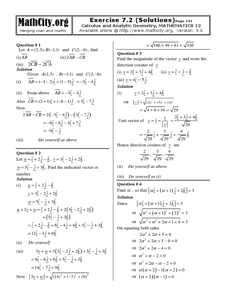 Notes Important Questions Answers 12th Math Chapter 7 Exercise 7.2 ...