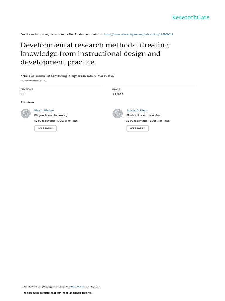 Developmental Research Methods Creating Knowledge PDF | PDF | Usability ...