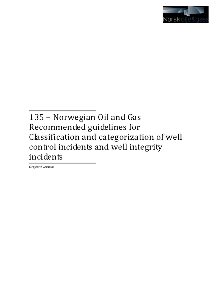 135 Guidelines For Classification and Categorization of Well Control ...