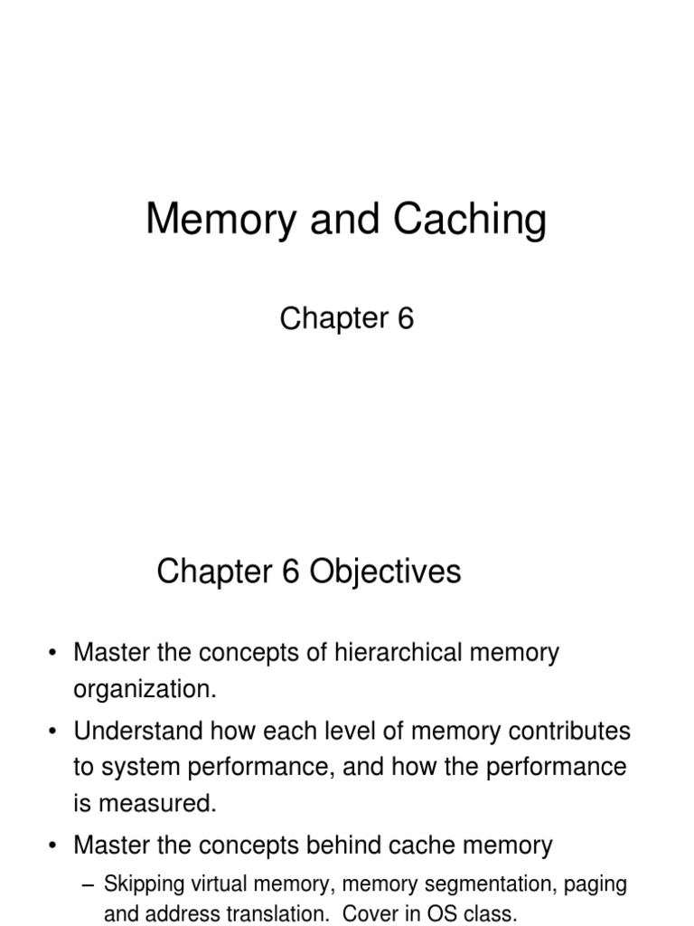 Chap 6 | PDF | Cpu Cache | Computer Memory