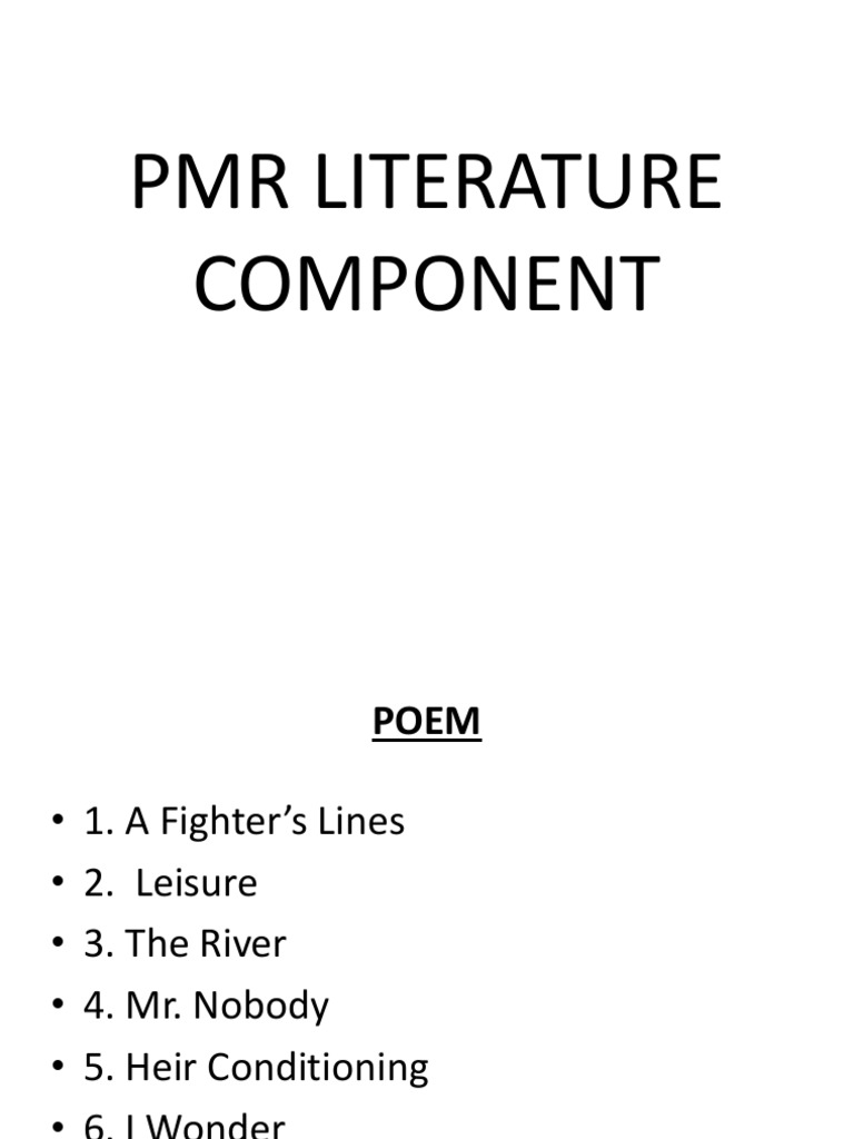 PMR Literature Component | PDF