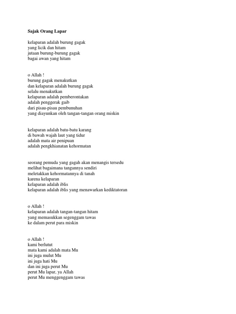 Kumpulan Puisi Ws Rendra | PDF