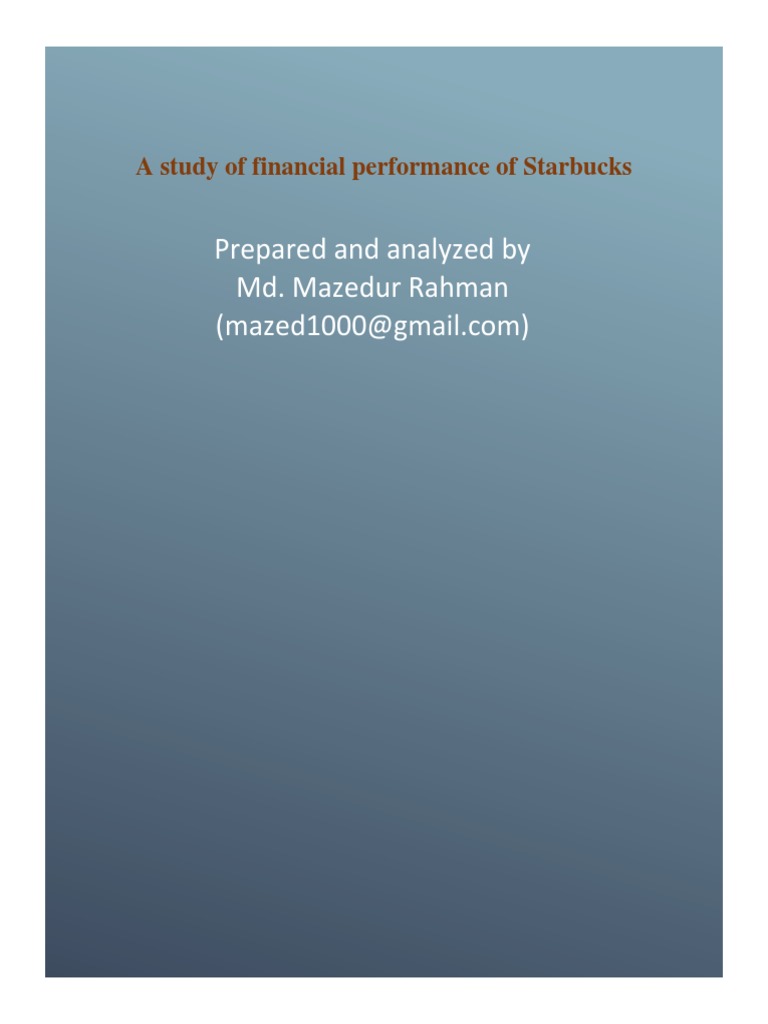 Starbucks Financial Performance | PDF | Inventory | Starbucks