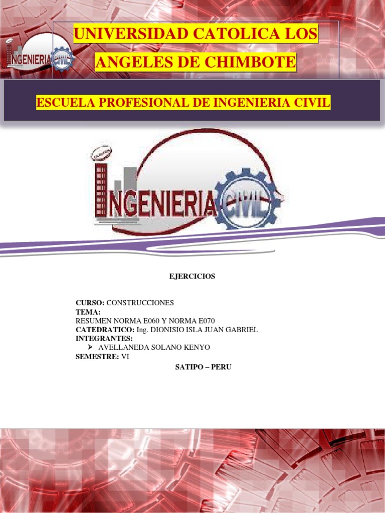 Resumen Norma E060 y Norma E070 | PDF | Albañilería | Hormigón