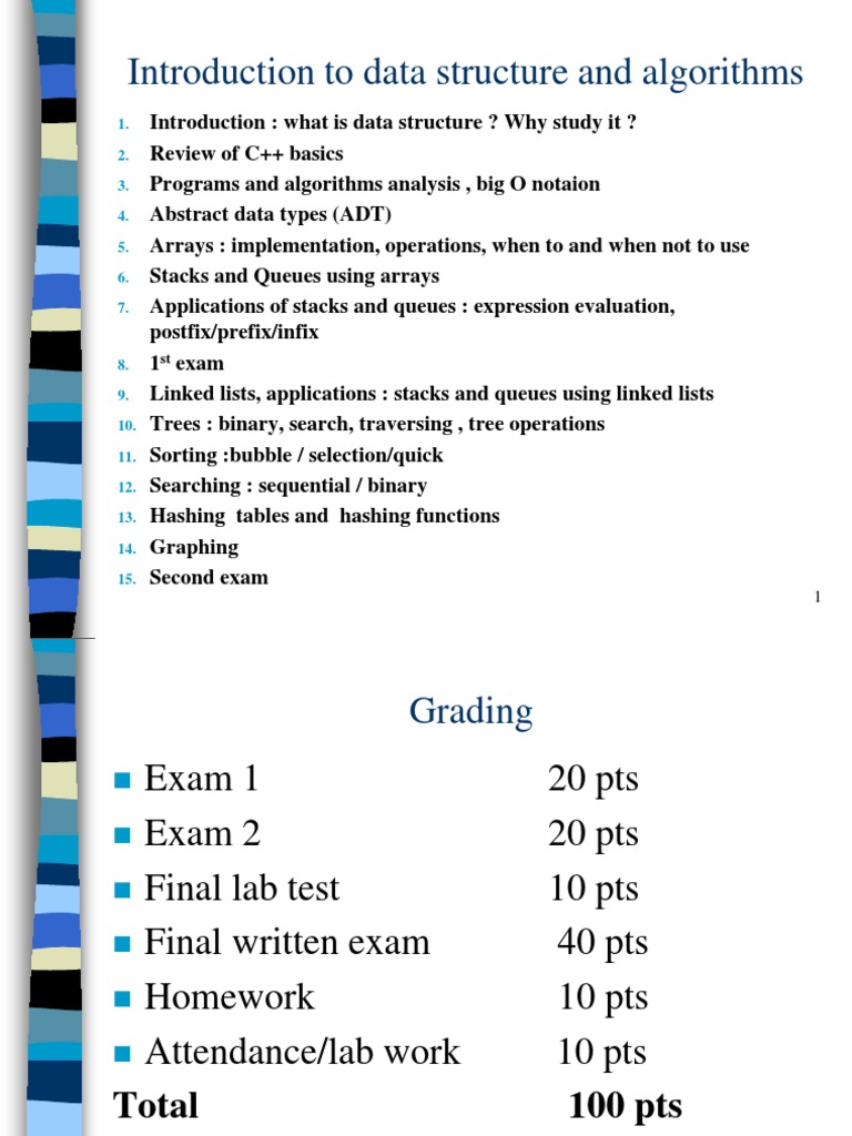 Class 1 Introduction To Datastructure Pdf Data Type Boolean Data Type 