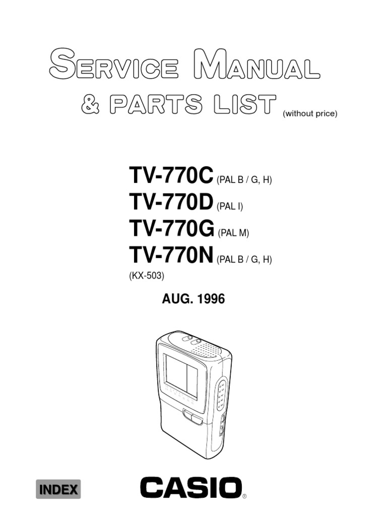Casio tv770cdg | PDF | Amplifier | Electrical Network
