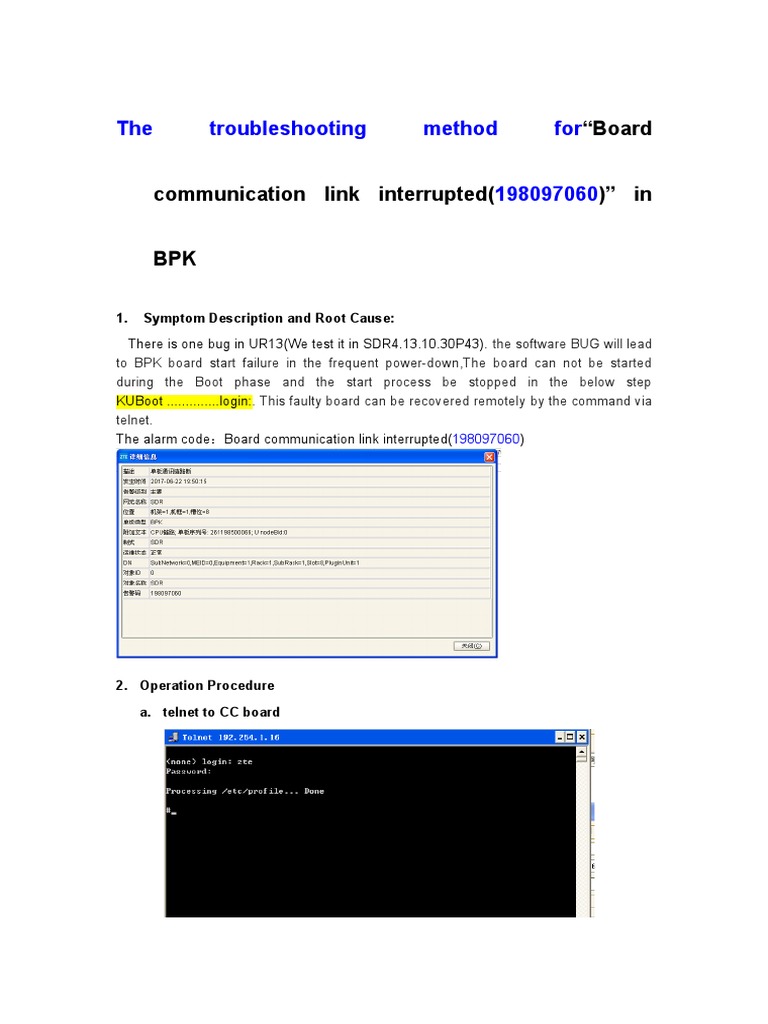 The Troubleshooting Method For"board Communication Link Interrupted ...