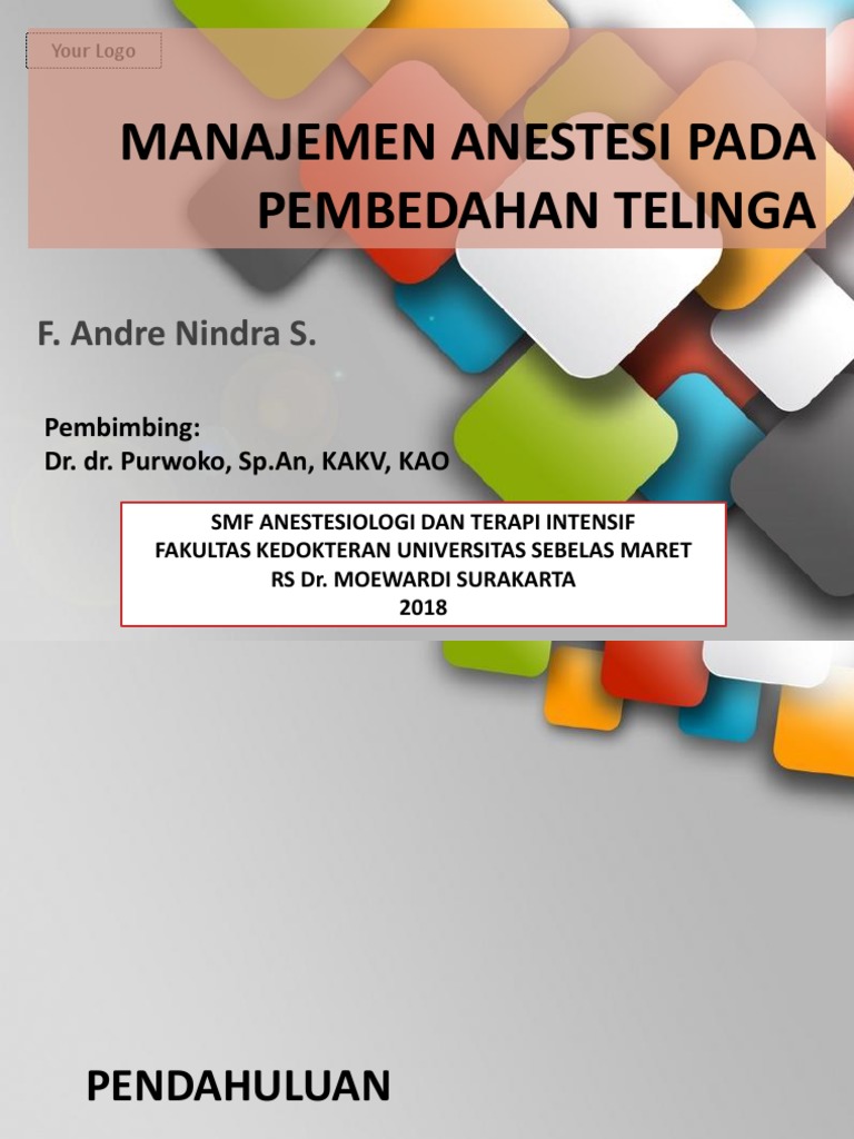 Anestesi Bedah Telinga | PDF | Kesehatan Holistik | Sains & Matematika