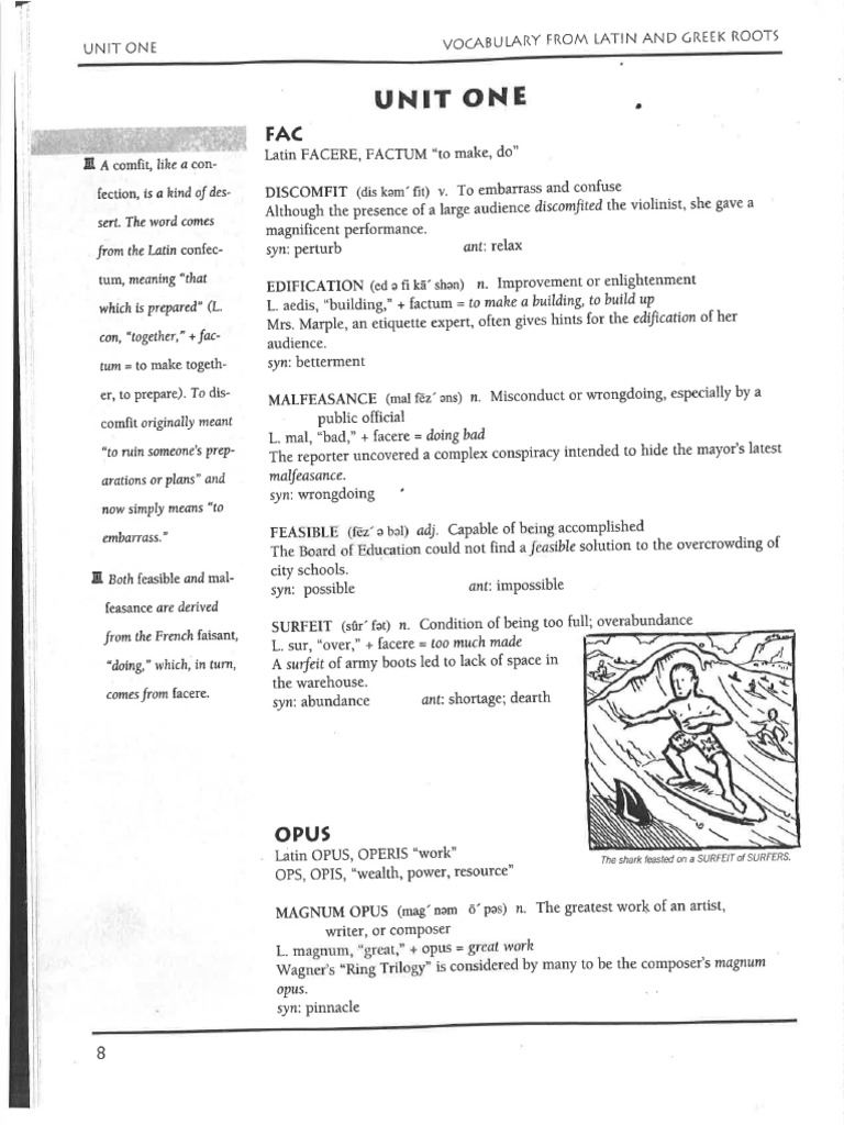 Vocabulary - Units 1 - 4 | PDF