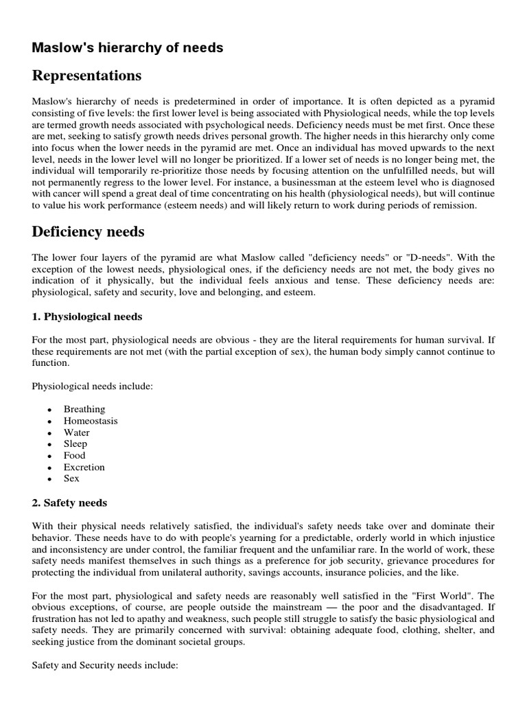 Maslow Theory | PDF | Self Actualization | Self Esteem