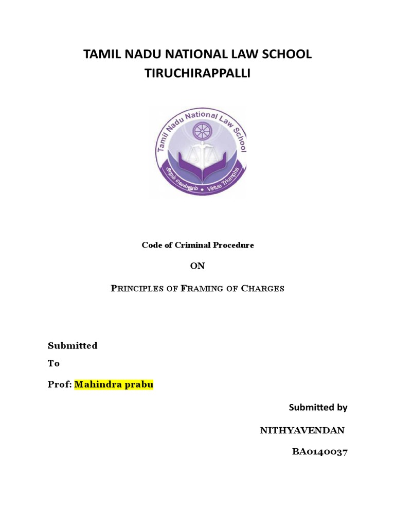 CRPC Framing of Charges | PDF | Criminal Procedure In South Africa ...
