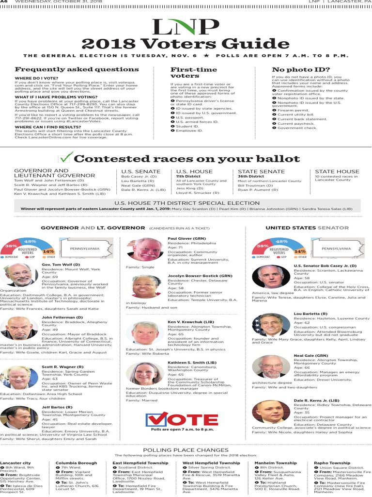 2018 Voters' Guide | PDF | Identity Document | Government