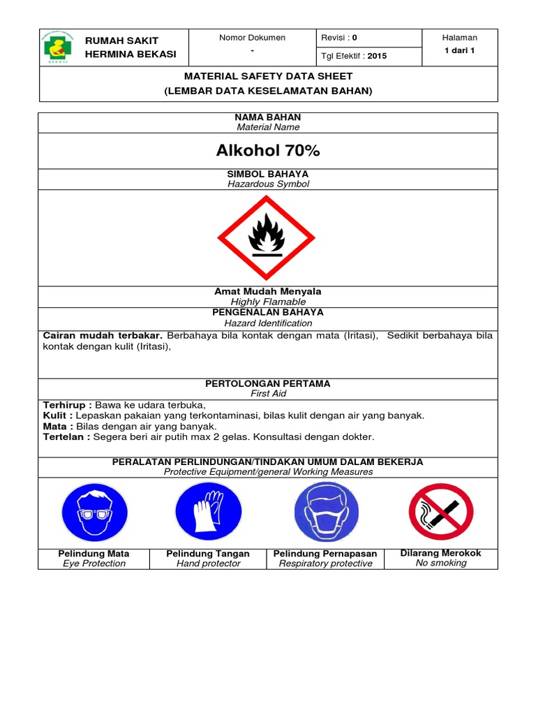 MSDS Alkohol | PDF