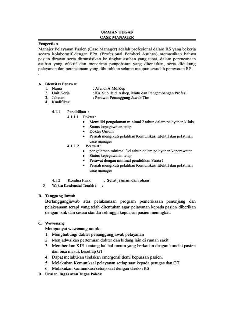 Uraian Tugas MPP | PDF