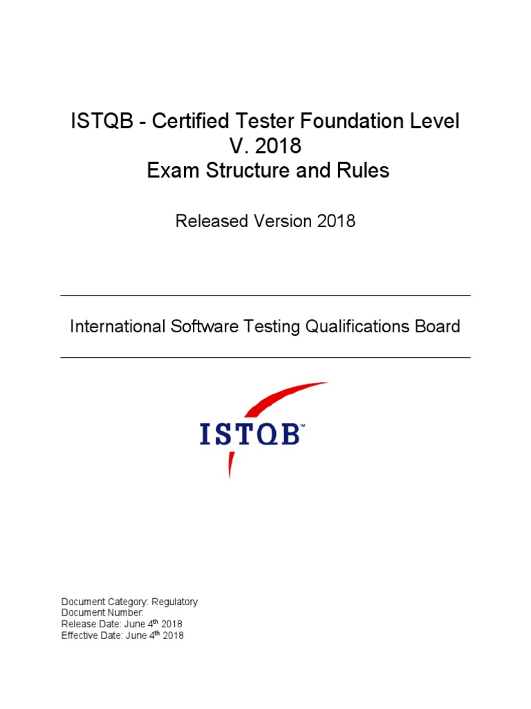 CTFL 2018 Exam Structure and Rules PDF | PDF | International Software ...
