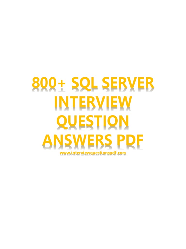 SQL Questions PDF | PDF | Database Index | Microsoft Sql Server