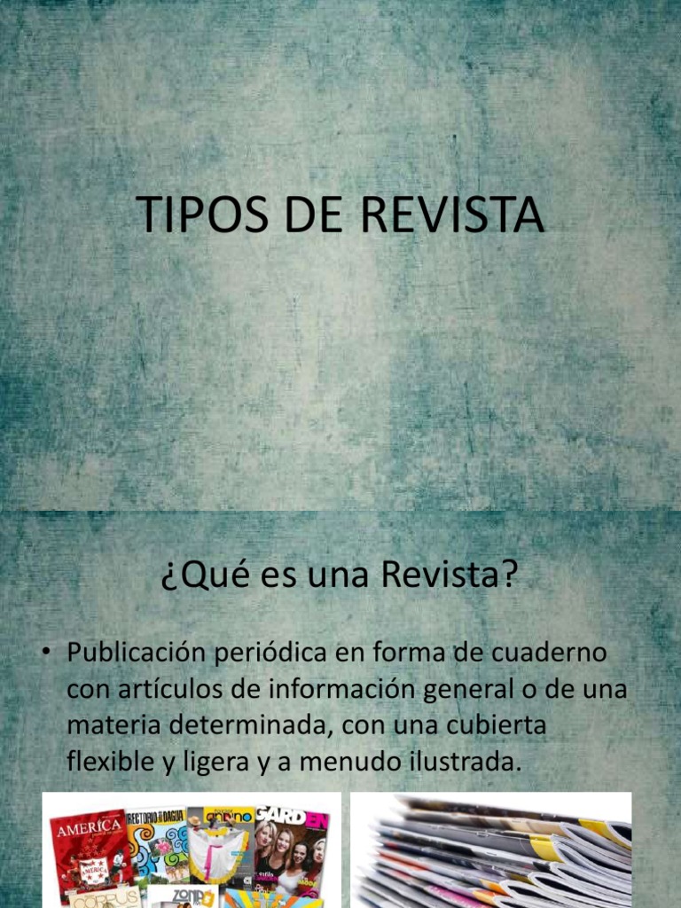 Tipos de Revista | PDF | Revistas | Science