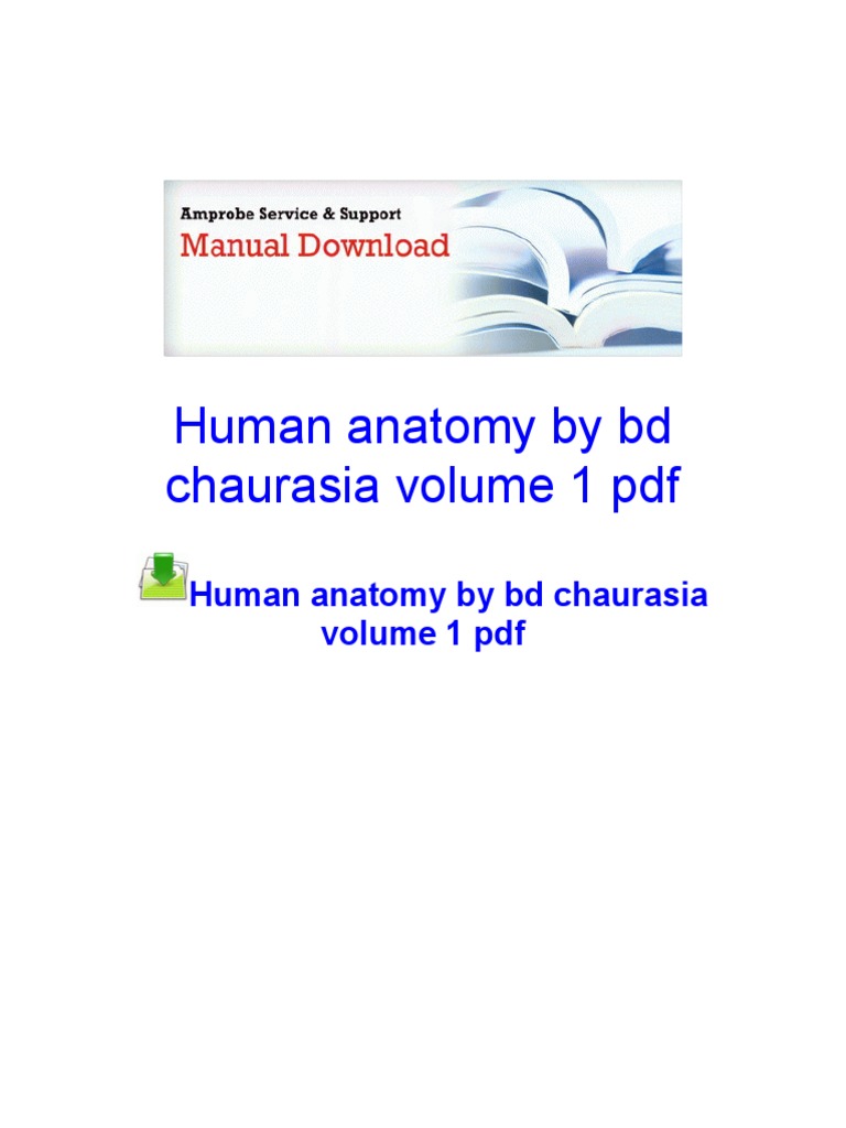 Human Anatomy by BD Chaurasia Volume 1 PDF | PDF | Microsoft Windows ...
