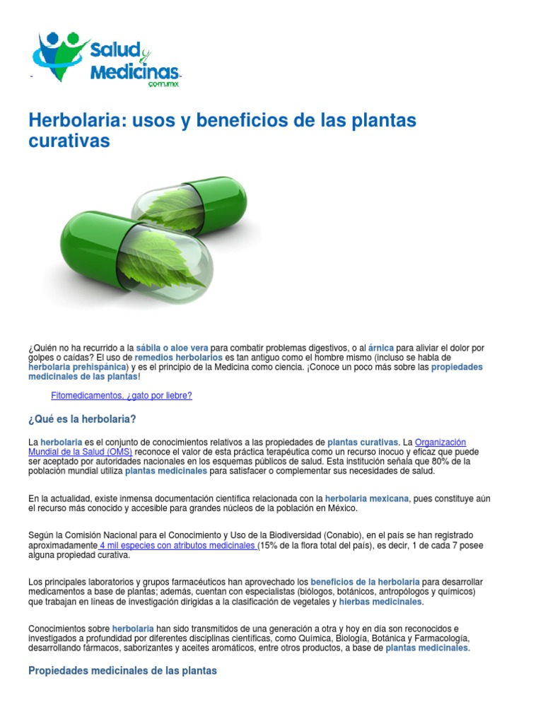 Herbolaria | PDF | Herboristería | Plantas medicinales