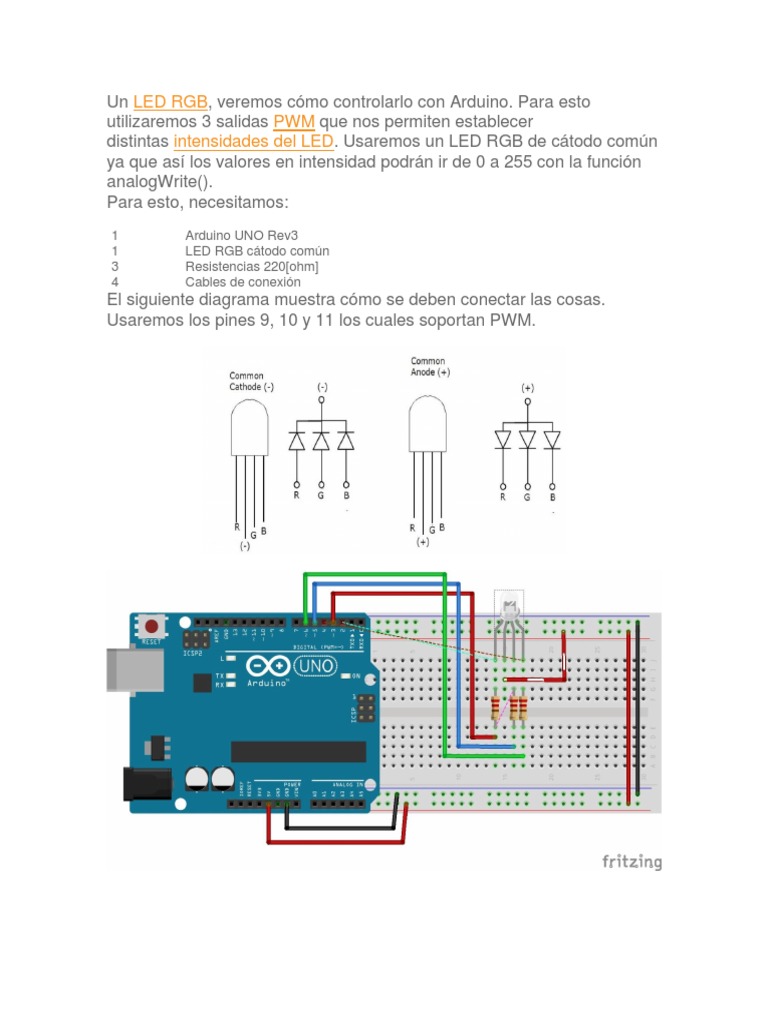RGB Arduino | PDF | Modelo de color Rgb | Color