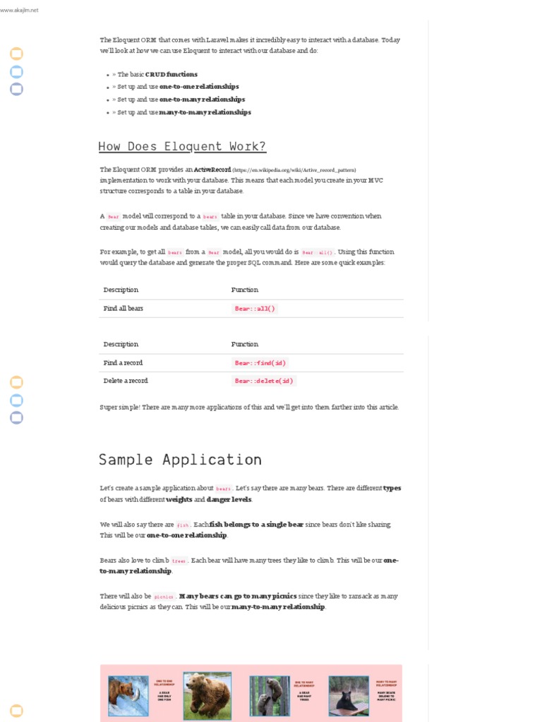 A Guide To Using Eloquent ORM in Laravel Scotch PDF | PDF | Object Relational Mapping | Databases