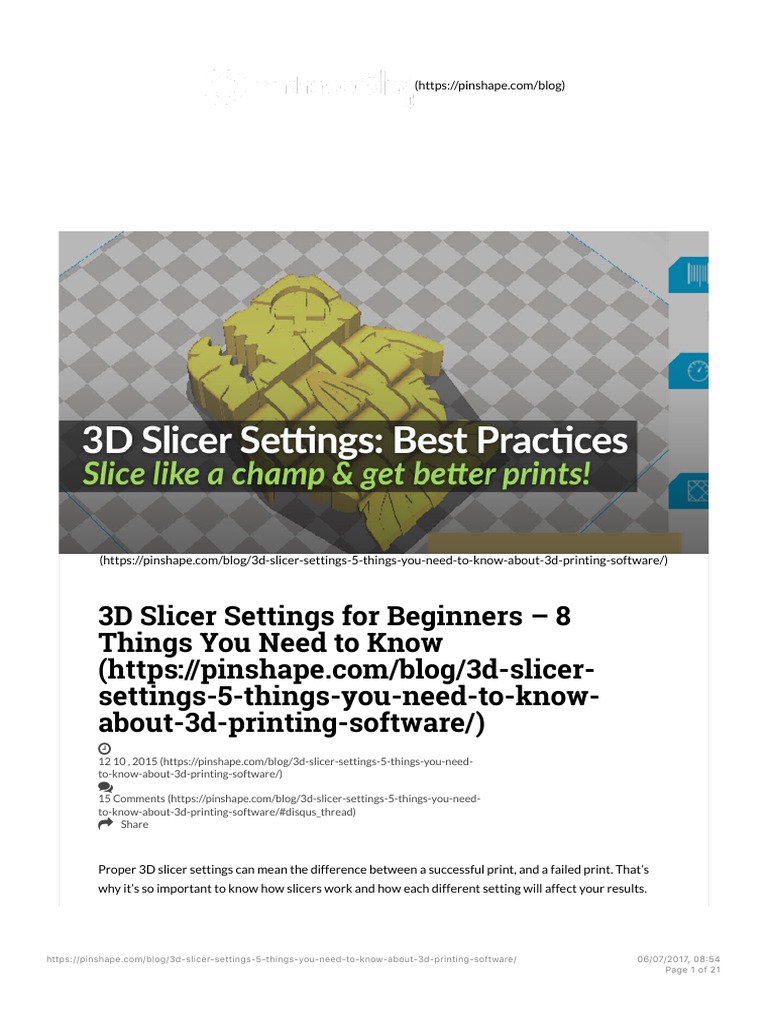 3D Slicer Settings For Beginners - 8 Things You Need To Know | PDF | 3 ...