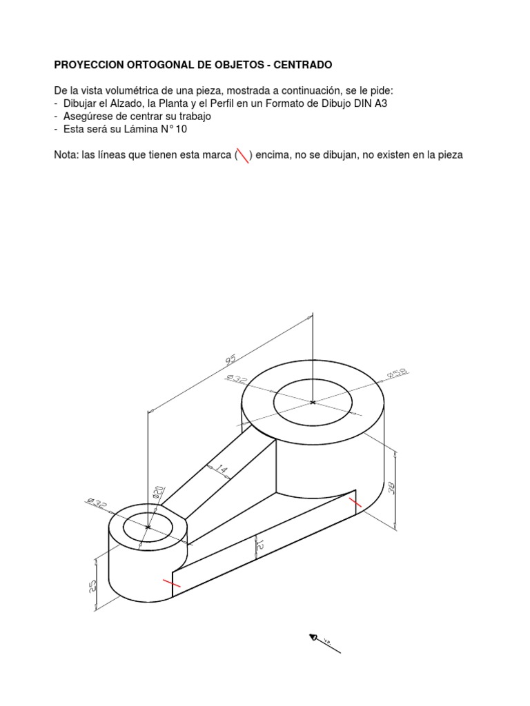 Lamina Pieza Basica - Centrado 02 PDF | PDF | Dibujo técnico | Infografia