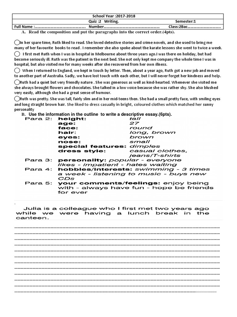 Writing Quiz 3 | PDF