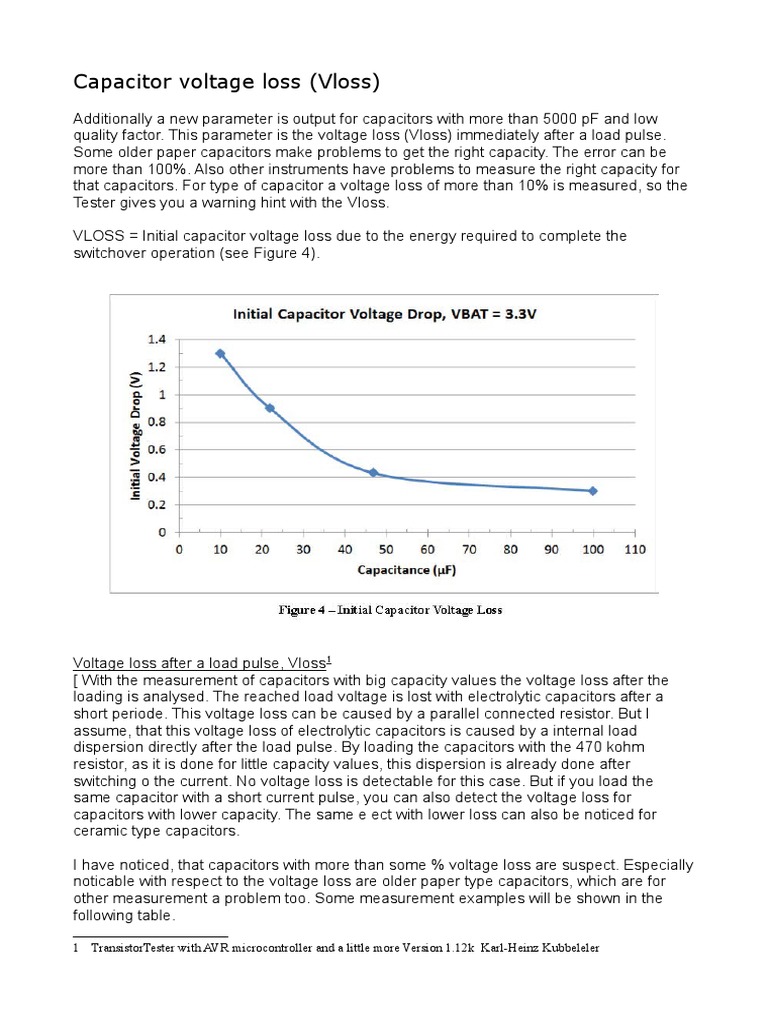 Understanding Capacitor Voltage Loss | PDF